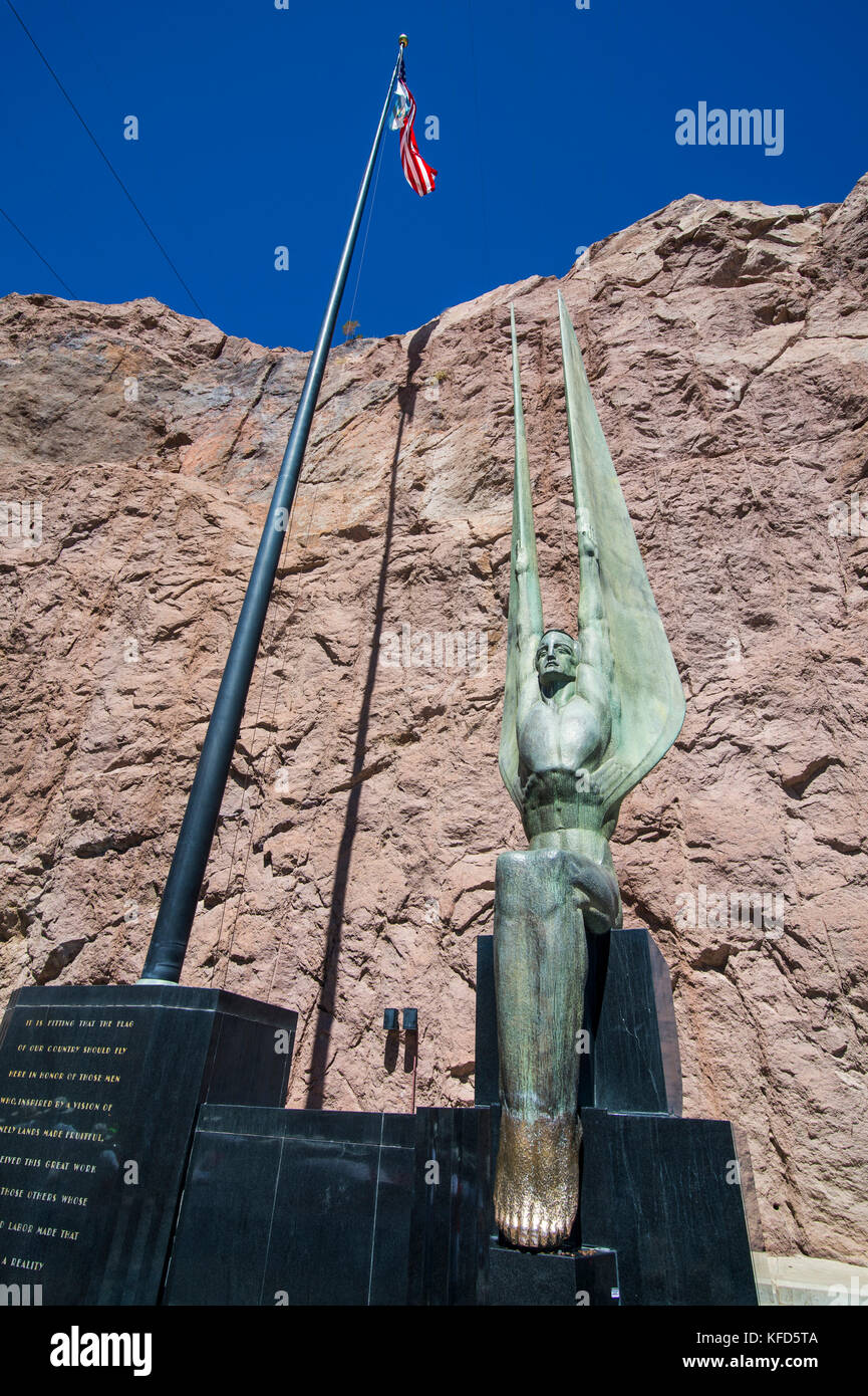 Monument at the Hoover Dam, Nevada, USA Stock Photo - Alamy