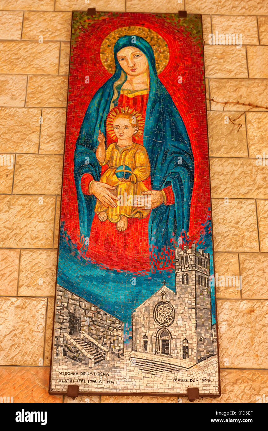 NAZARETH, ISRAEL - NOVEMBER 2011: Italian Virgin Mary Stock Photo - Alamy