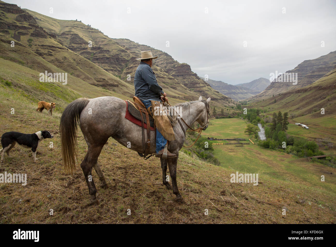 Three cowboys on horseback hi-res stock photography and images - Alamy
