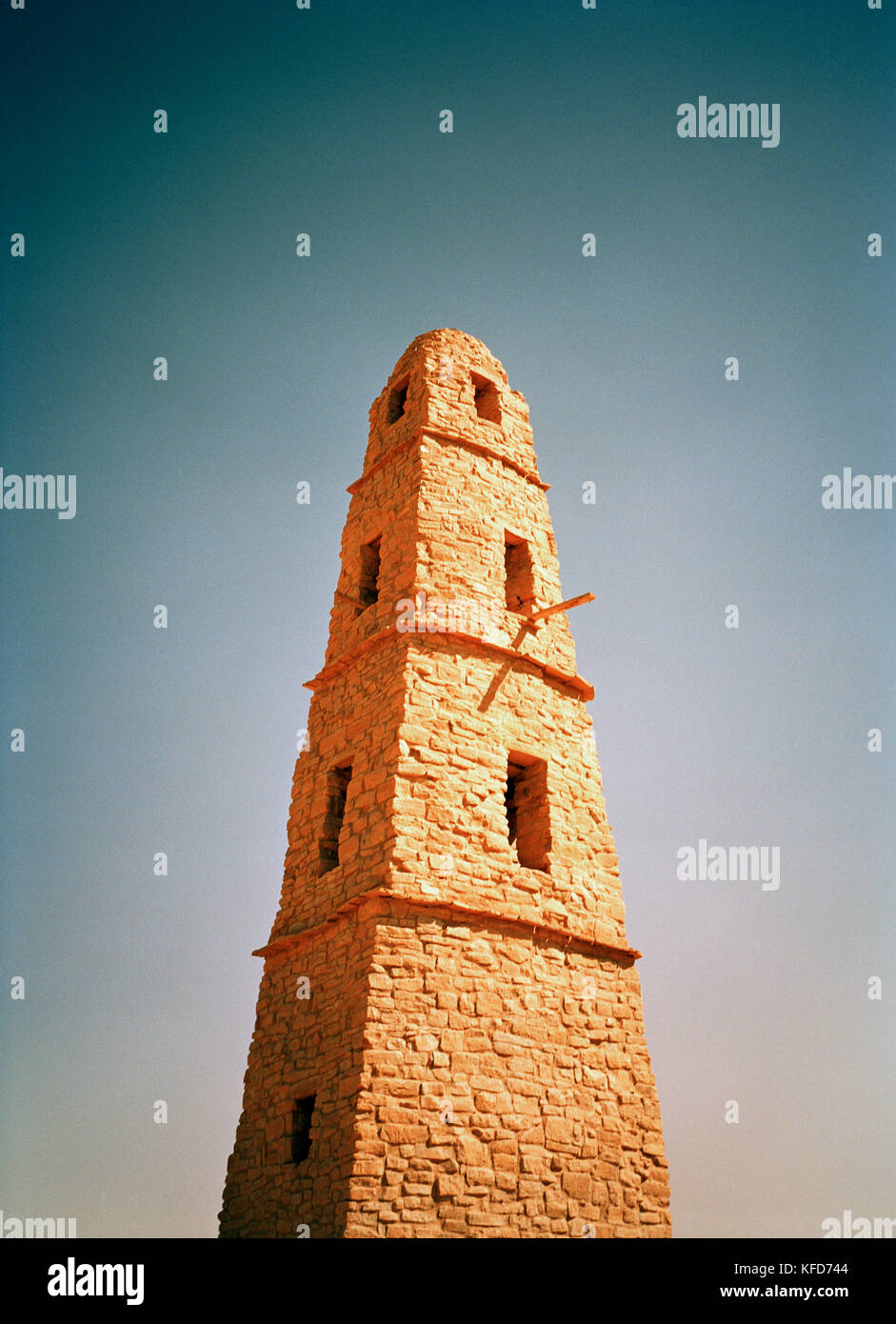 SAUDI ARABIA, Dumat Al-Jandal, exterior of Qasr Marid Castle against ...