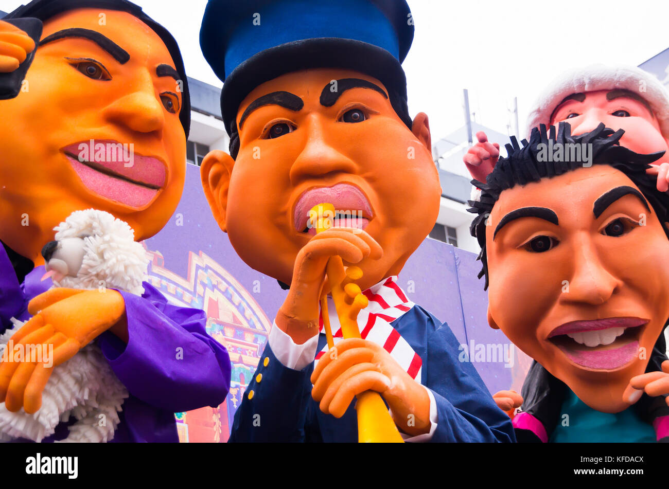 Quito, Ecuador - December 31, 2016: Traditional monigotes or stuffed ...