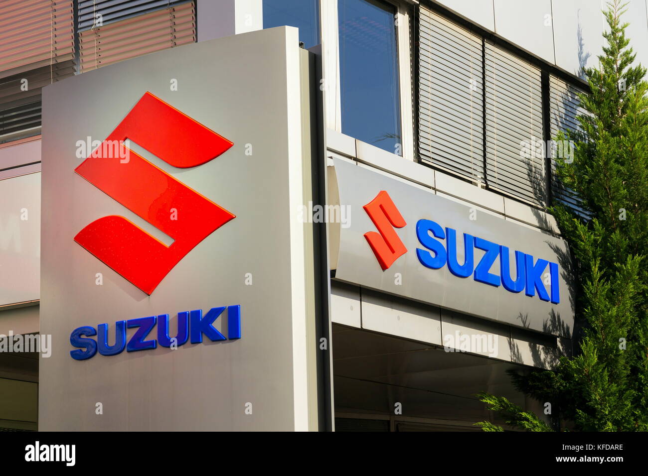PRAGUE, CZECH REPUBLIC - OCTOBER 27: Suzuki Motor corporation logo on ...