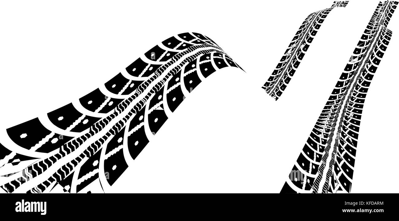 Tires tracks Stock Vector Images - Alamy