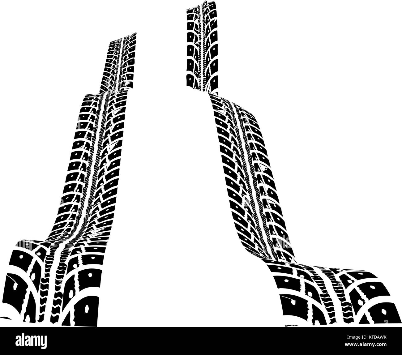 Tires tracks Stock Vector Images - Alamy