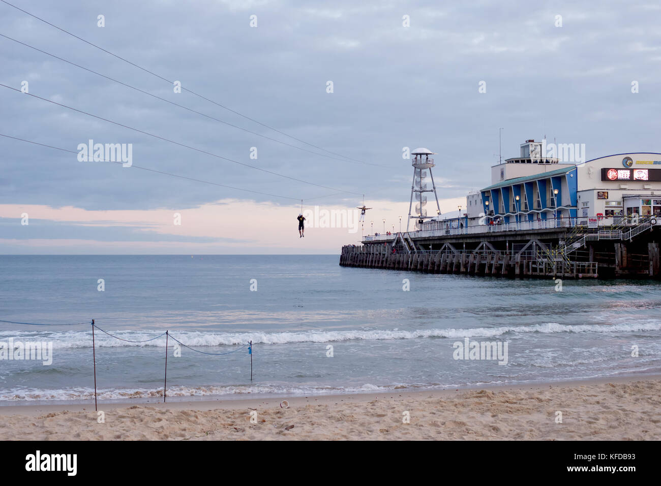 Bournemouth pier zip hi-res stock photography and images - Alamy