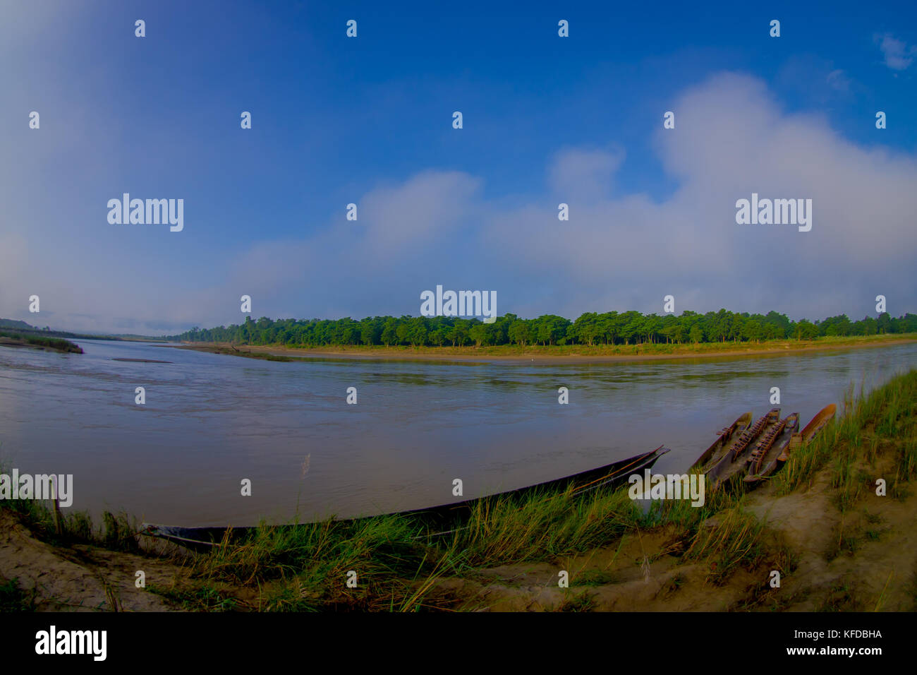 Chitwan national park canoe safari hi-res stock photography and images ...