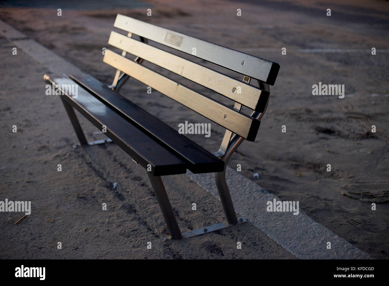 A bench seat on the promenade Stock Photo - Alamy