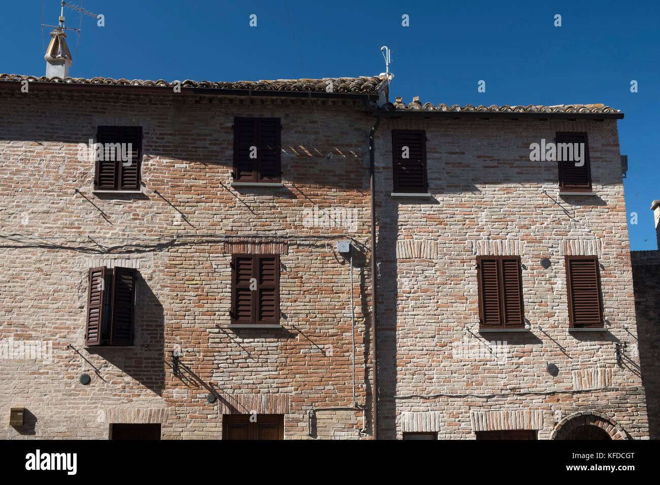 Corinaldo (Ancona, Marches, Italy): the historic town at morning ...