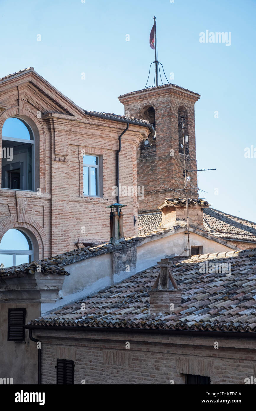 Corinaldo (Ancona, Marches, Italy): the historic town at morning ...