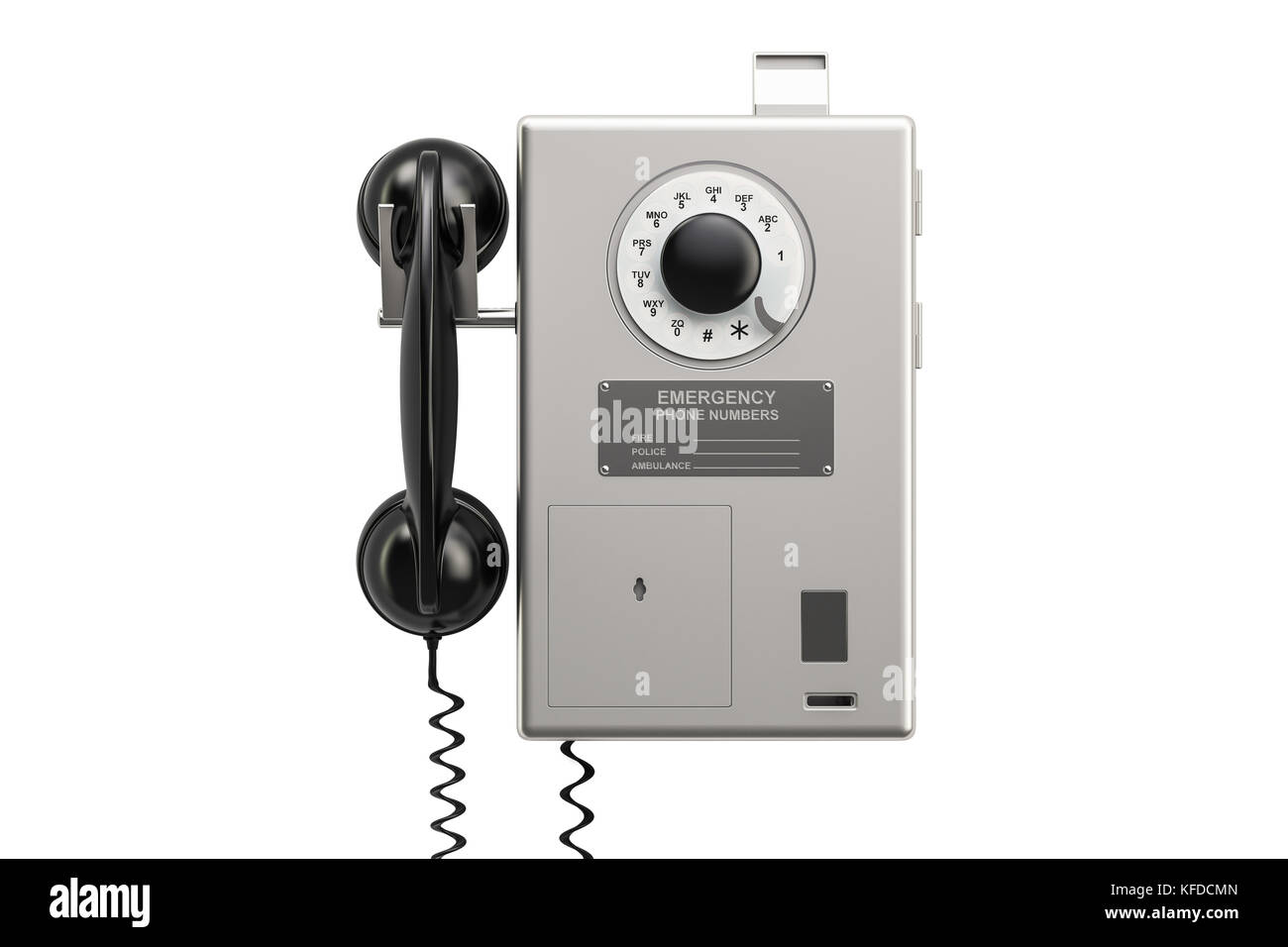 Payphone, 3D rendering isolated on white background Stock Photo - Alamy