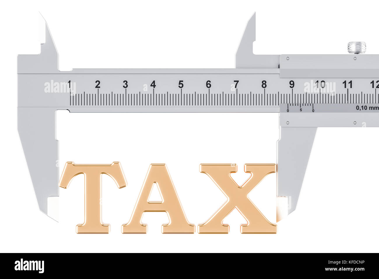 Tax measuring concept, 3D rendering isolated on the white background ...