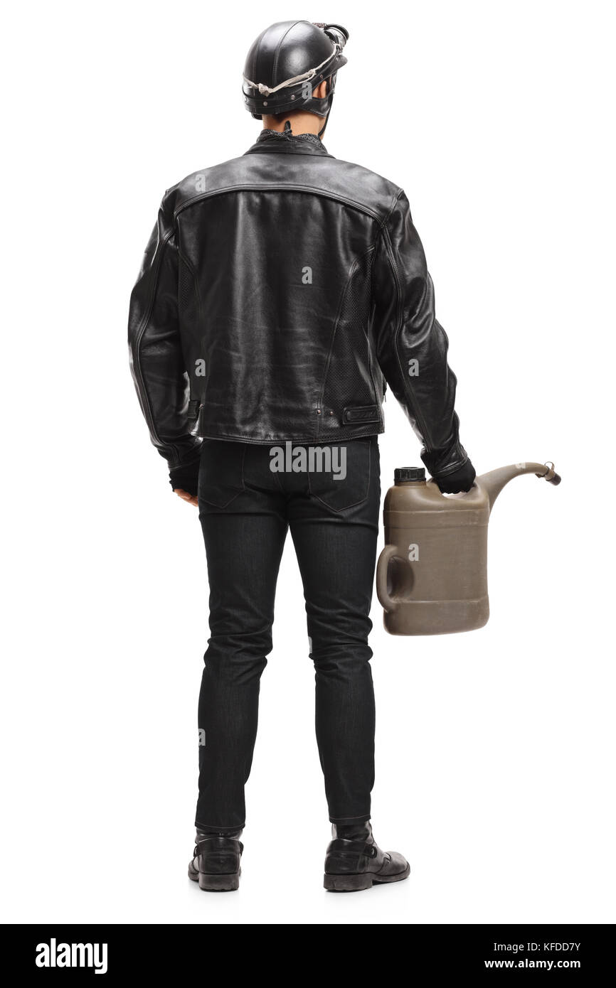 Man holding gas can Cut Out Stock Images & Pictures - Alamy