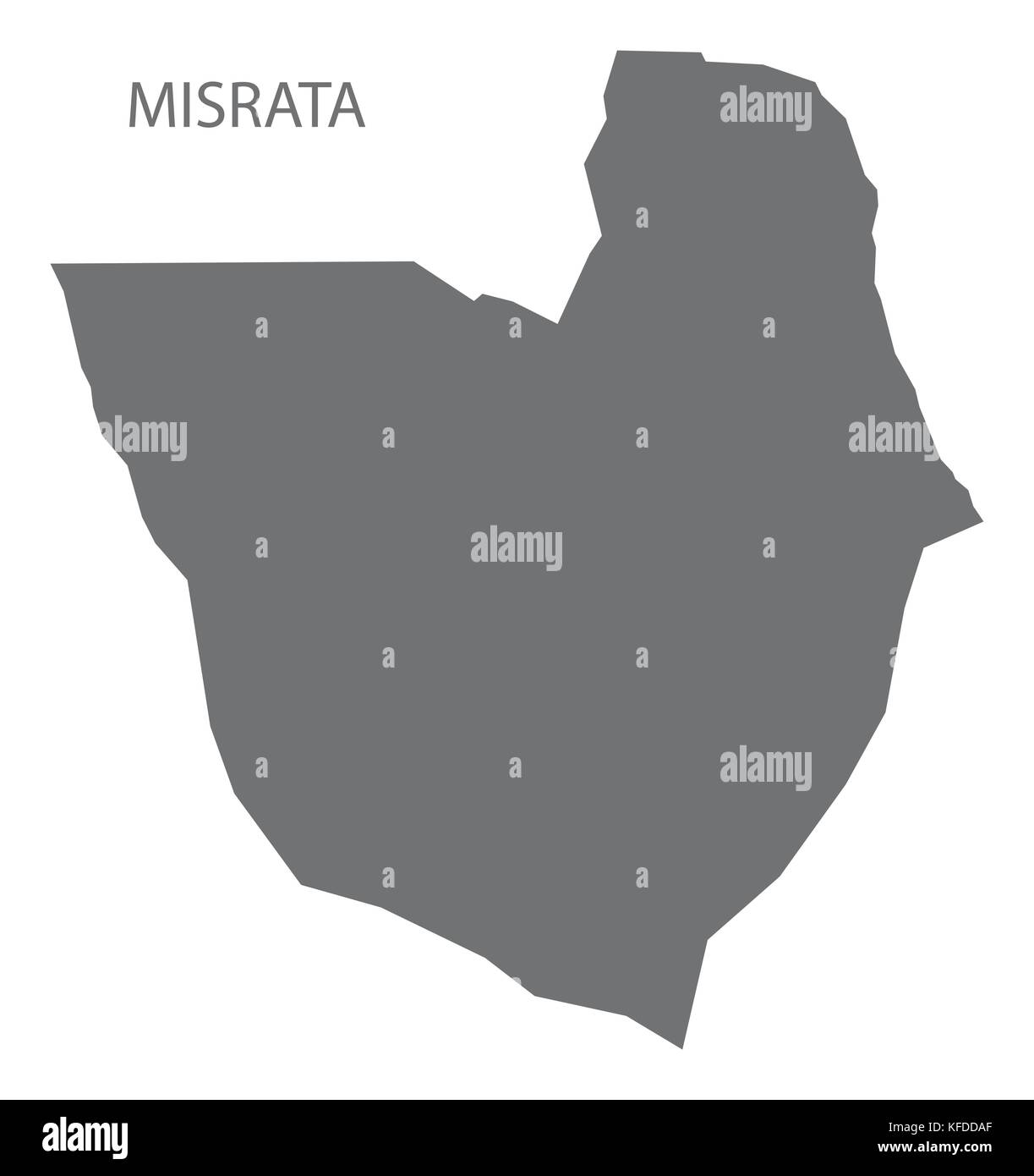 Misrata district map of Libya grey illustration silhouette shape Stock ...