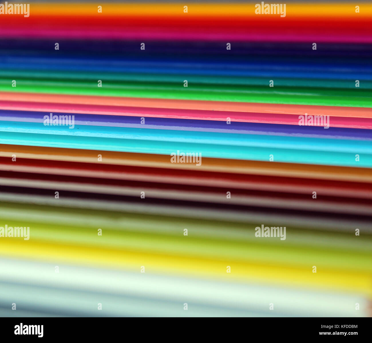 Diagonal color pencils gradient spectrum texture in a box Stock Photo ...