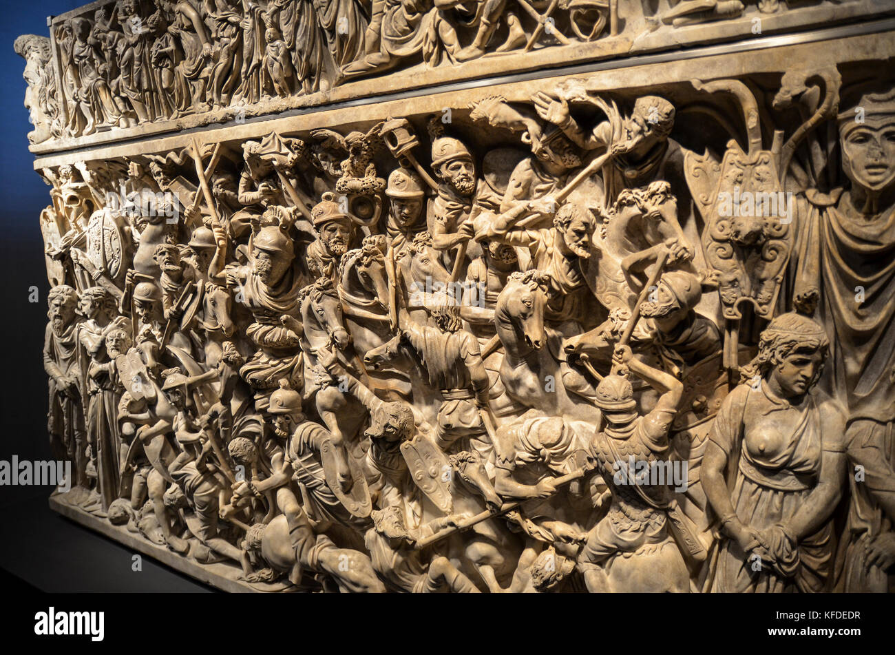 Close up of Portonaccio Sarcophagus, Museo Nazionale Romano, Rome ...