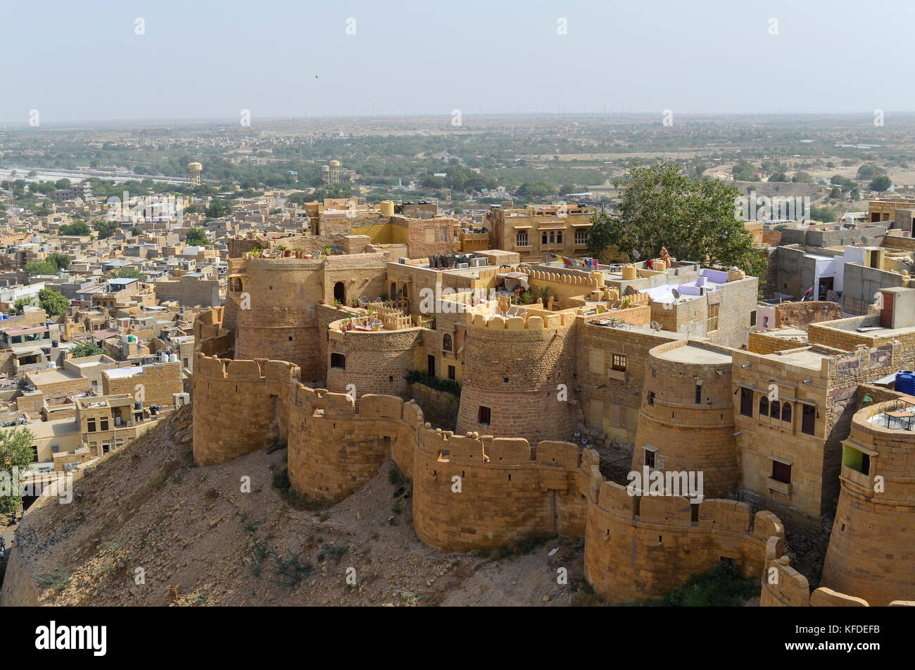 The historic hilltop buildings in Jaisalmer Stock Photo - Alamy