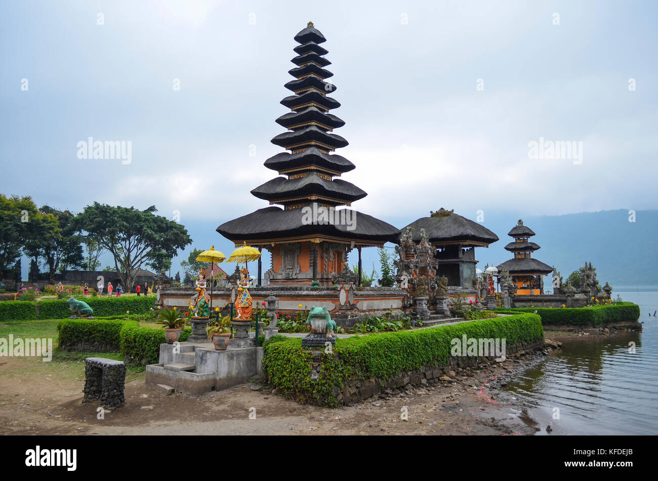 Balinese Hindu Temple, Ulu Danu Beratan, traditional architecture and ...