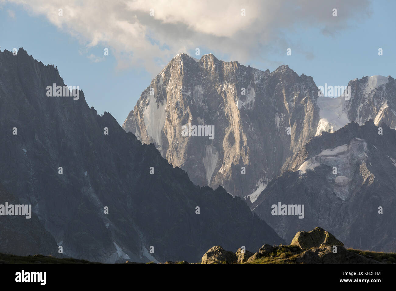 Grand Jorasses, part of the Mont Blanc massif, Chamonix, Aiguilles ...
