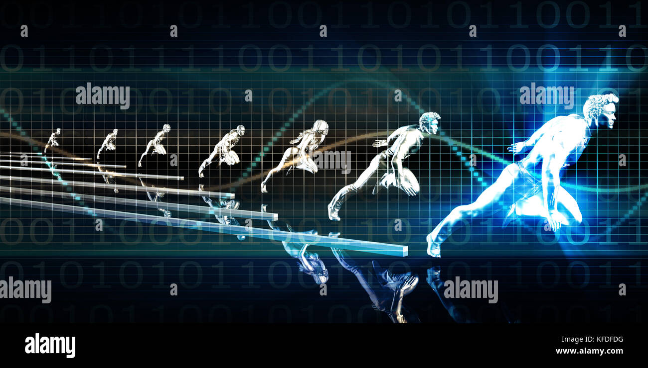 Internet Connection with Moving Data Packets Art Stock Photo - Alamy