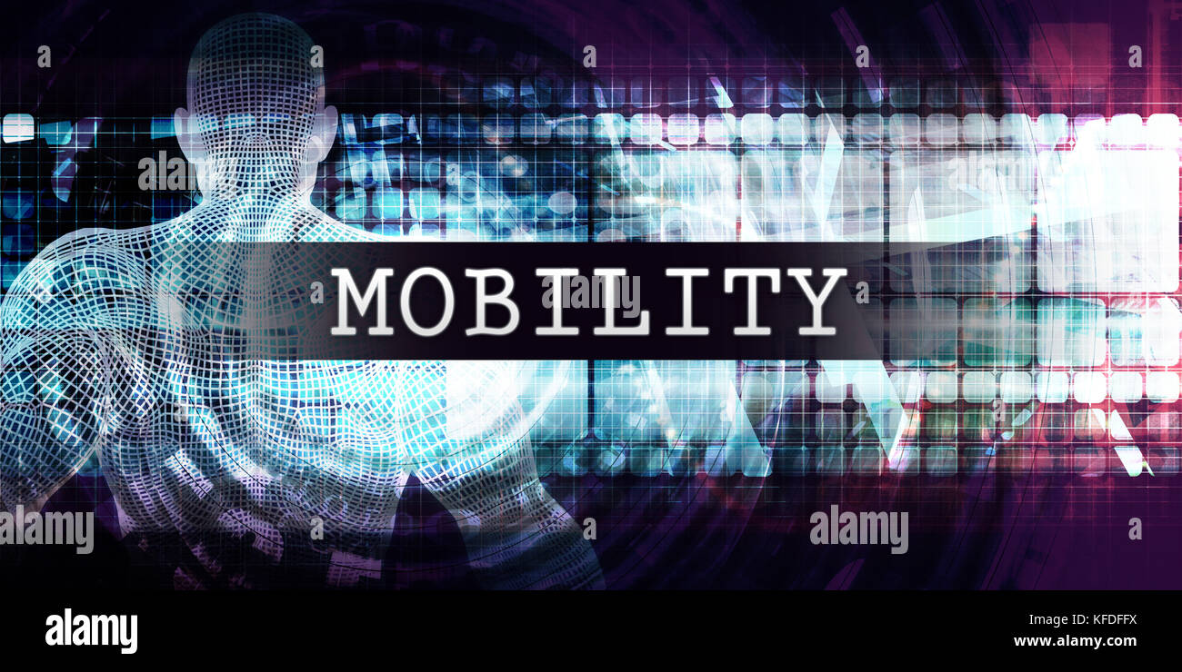 Mobility Industry with Futuristic Business Tech Background Stock Photo ...