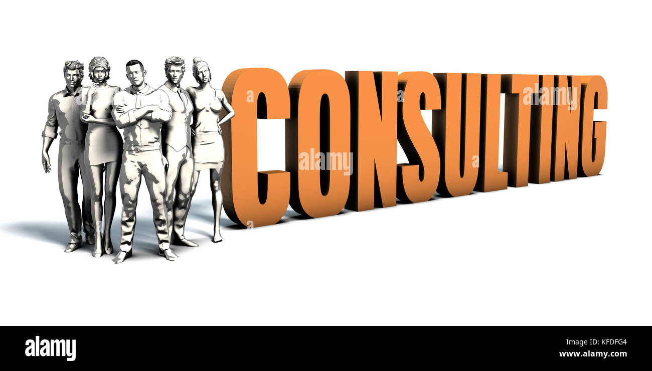 Business People Team Focusing on Improving Consulting as a Concept ...