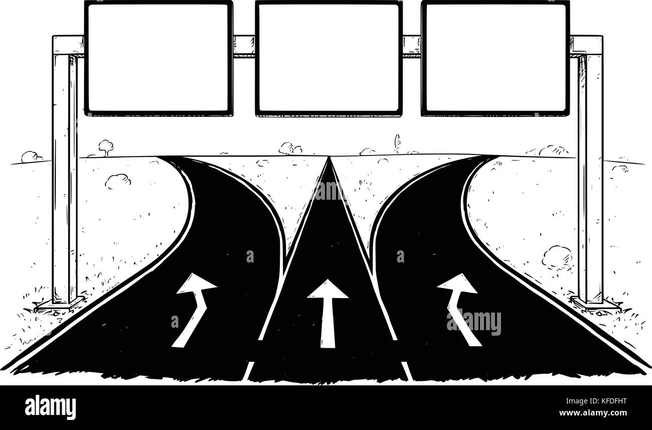 Cartoon highway road Black and White Stock Photos & Images - Alamy