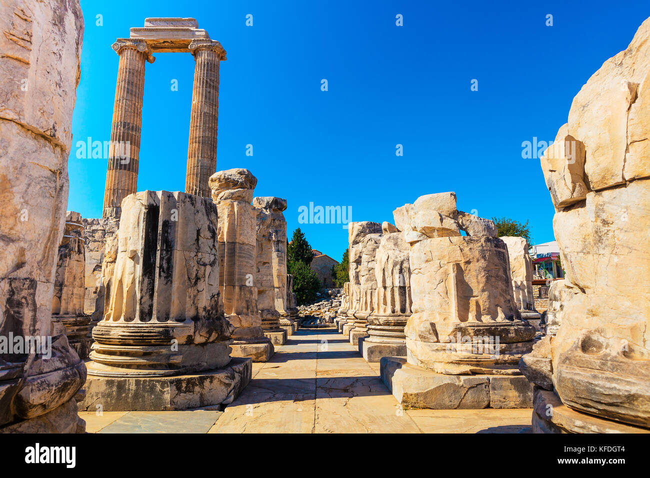Ruins of the Apollo Temple in Didyma, Turkey Stock Photo - Alamy