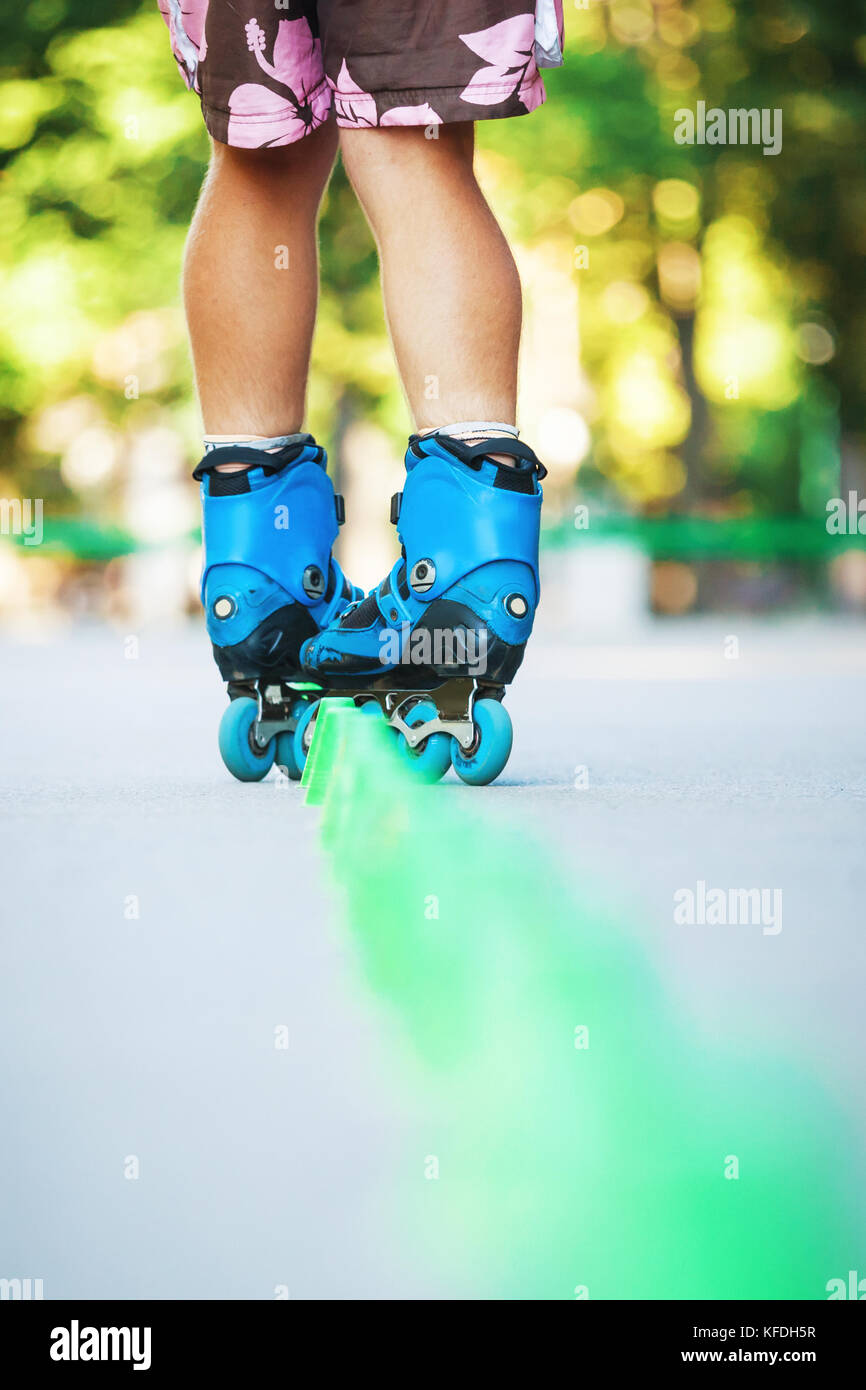Inline skater cones park hi-res stock photography and images - Alamy