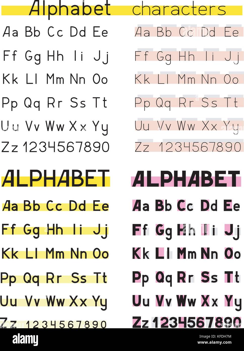 alphabet white background Stock Vector Image & Art - Alamy