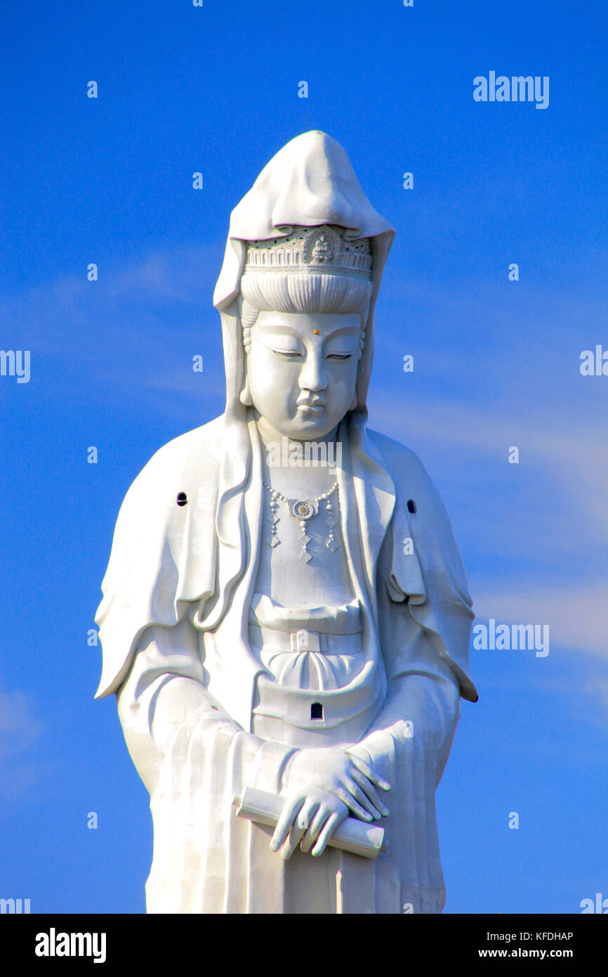 Takasaki Kannon White Statue of Goddess in Takasaki city Gunma Japan ...