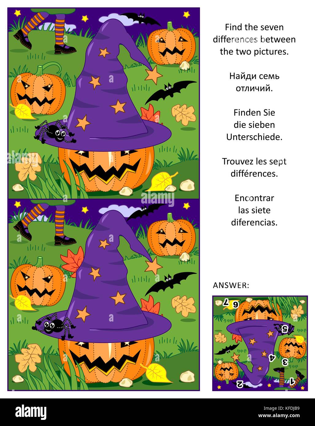 Spot the difference adult puzzle hi-res stock photography and images ...