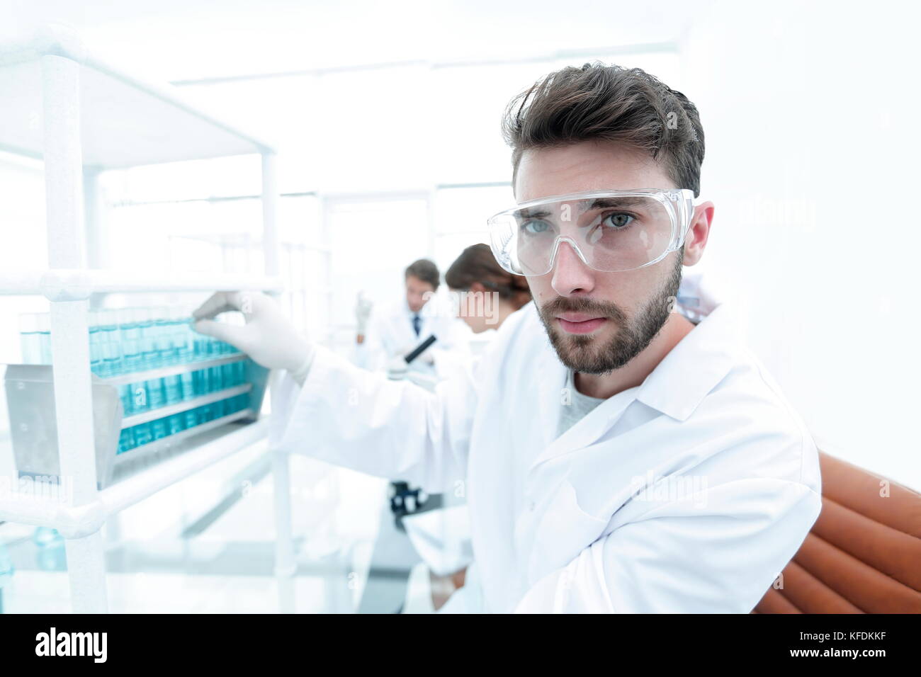 Portrait concentrated scientist working hi-res stock photography and ...