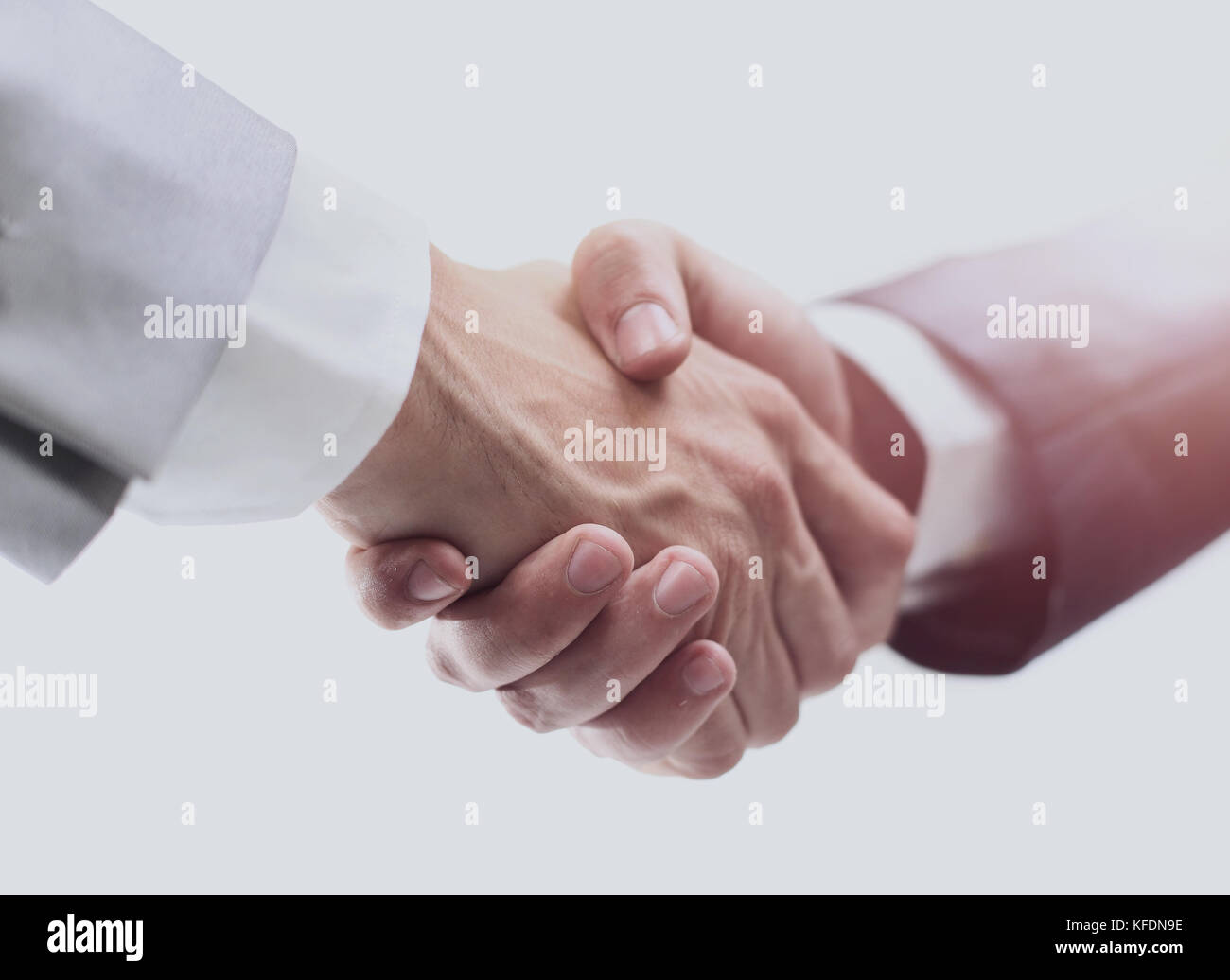 Handshake isolated on white background Stock Photo - Alamy