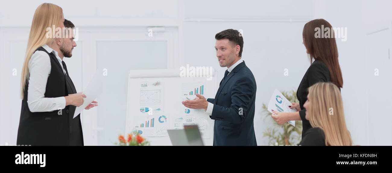 Business man making a presentation at the office Stock Photo - Alamy