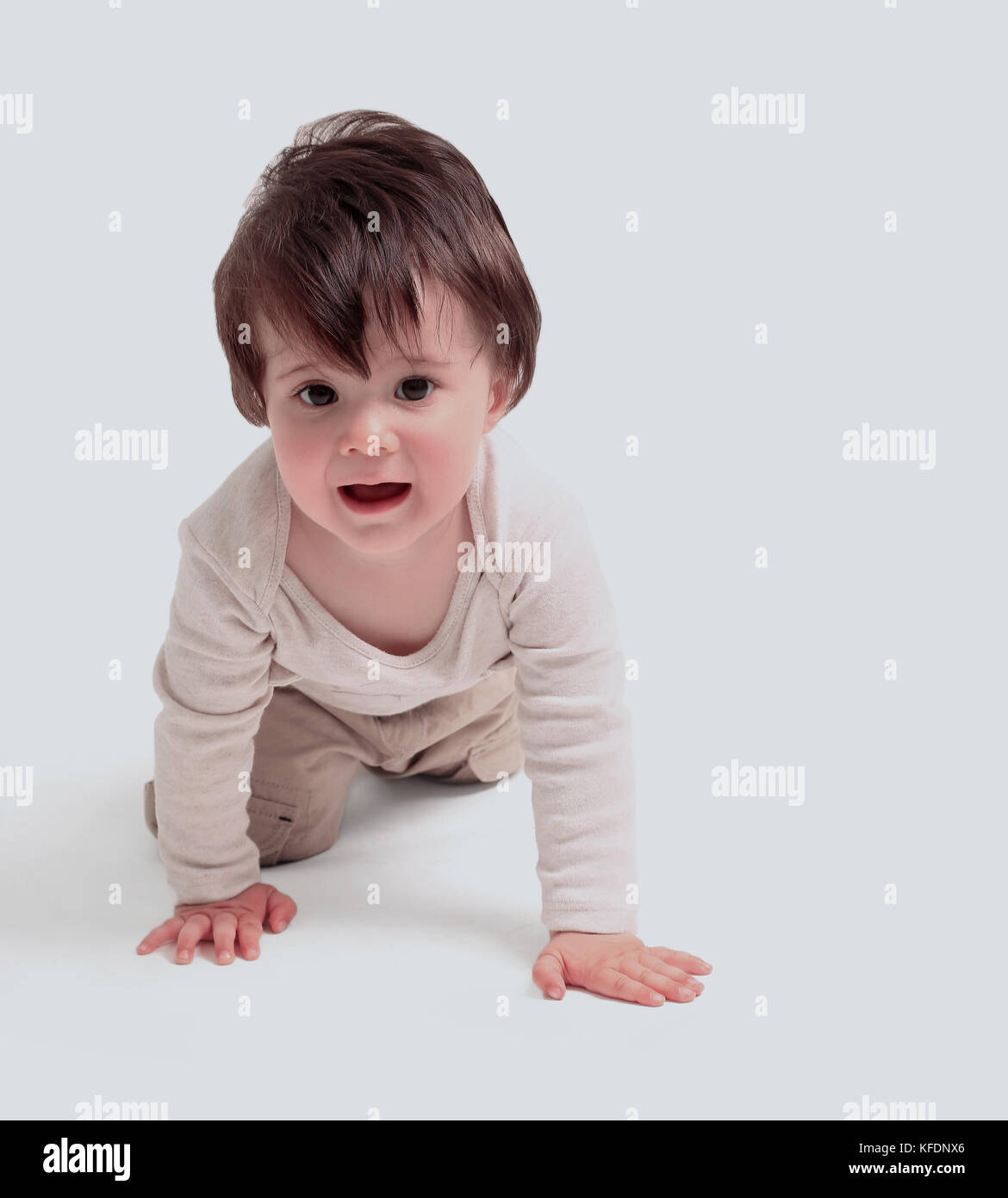 The small baby isolated on white background Stock Photo - Alamy