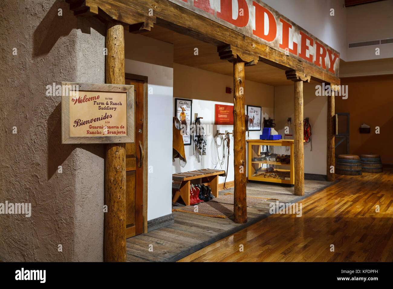 Saddle making exhibit, New Mexico Farm & Ranch Heritage Museum, Las ...