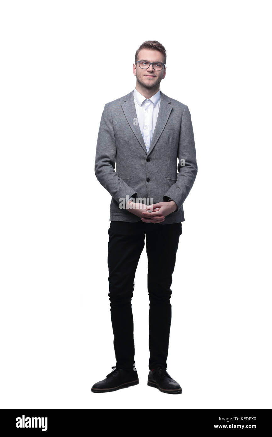 in full growth. portrait of a successful businessman Stock Photo - Alamy