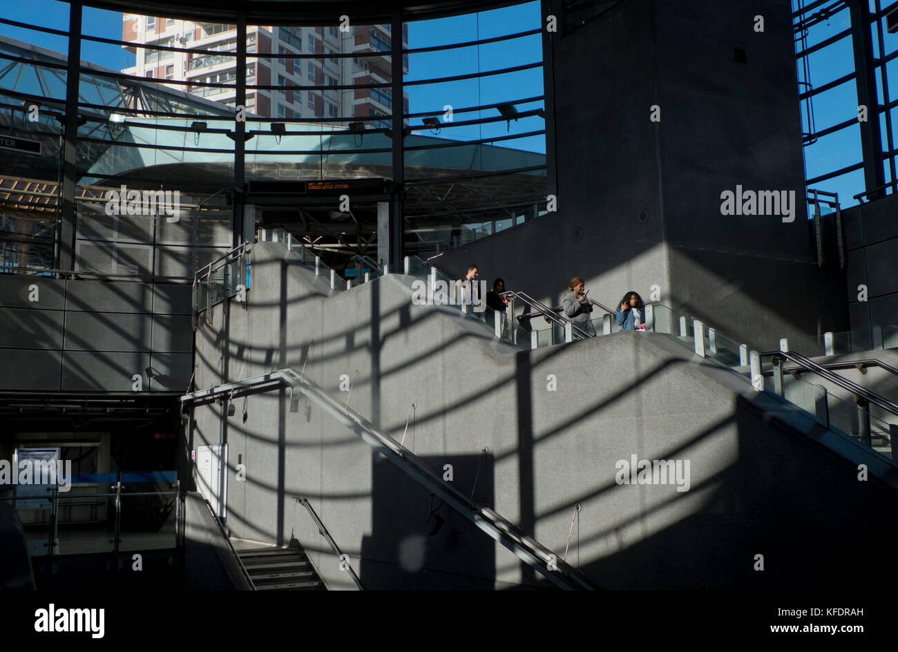 Overground, Underground and DLR station in Canada Water, London, UK ...
