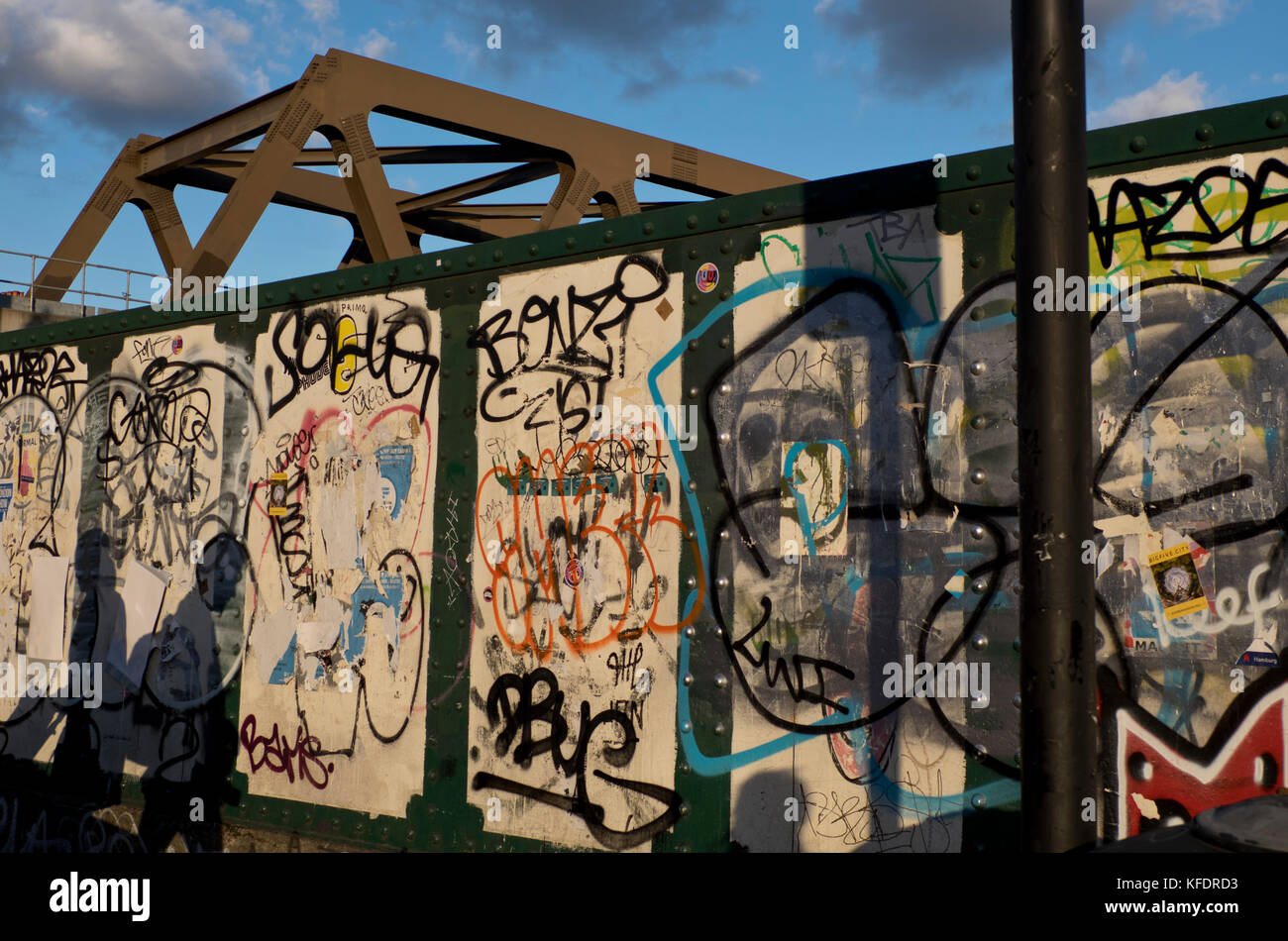 People walk past wall with graffiti in Brick Lane, London,UK Stock ...