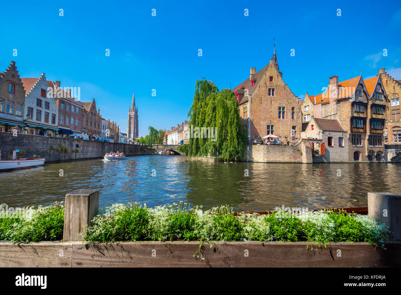 A canal of Brugge, Belgium Stock Photo - Alamy