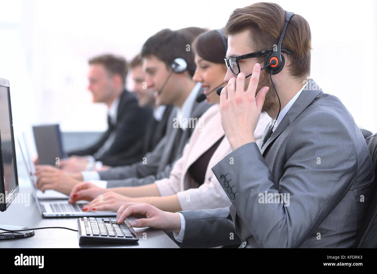 colleagues call center during working hours Stock Photo - Alamy