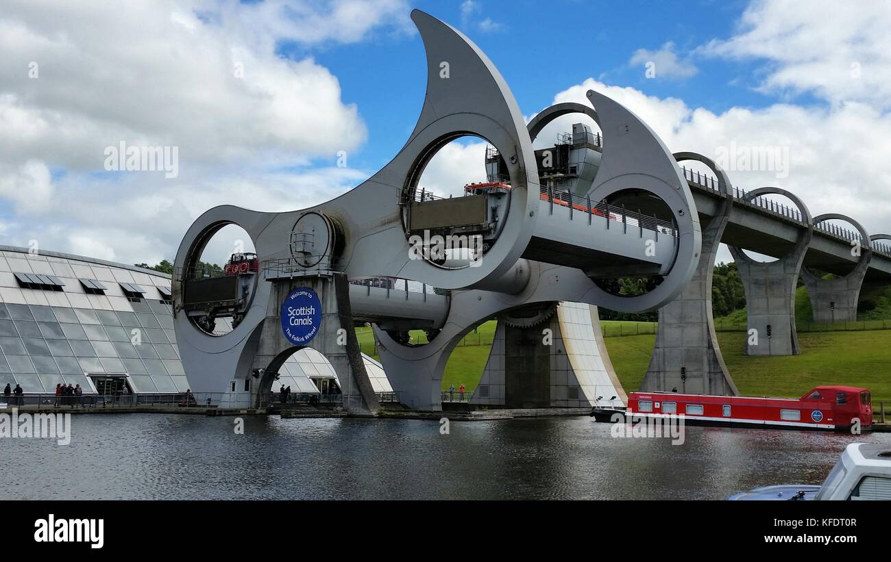 Falkirk Wheel largest rotating boat lift in the world Stock Photo - Alamy