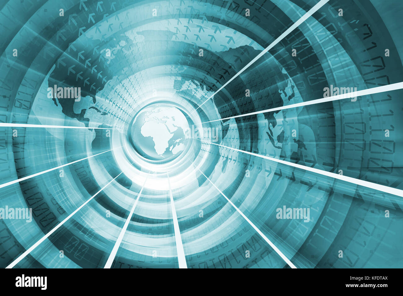 Global Digital World, Internet Connections Technology, Through the ...