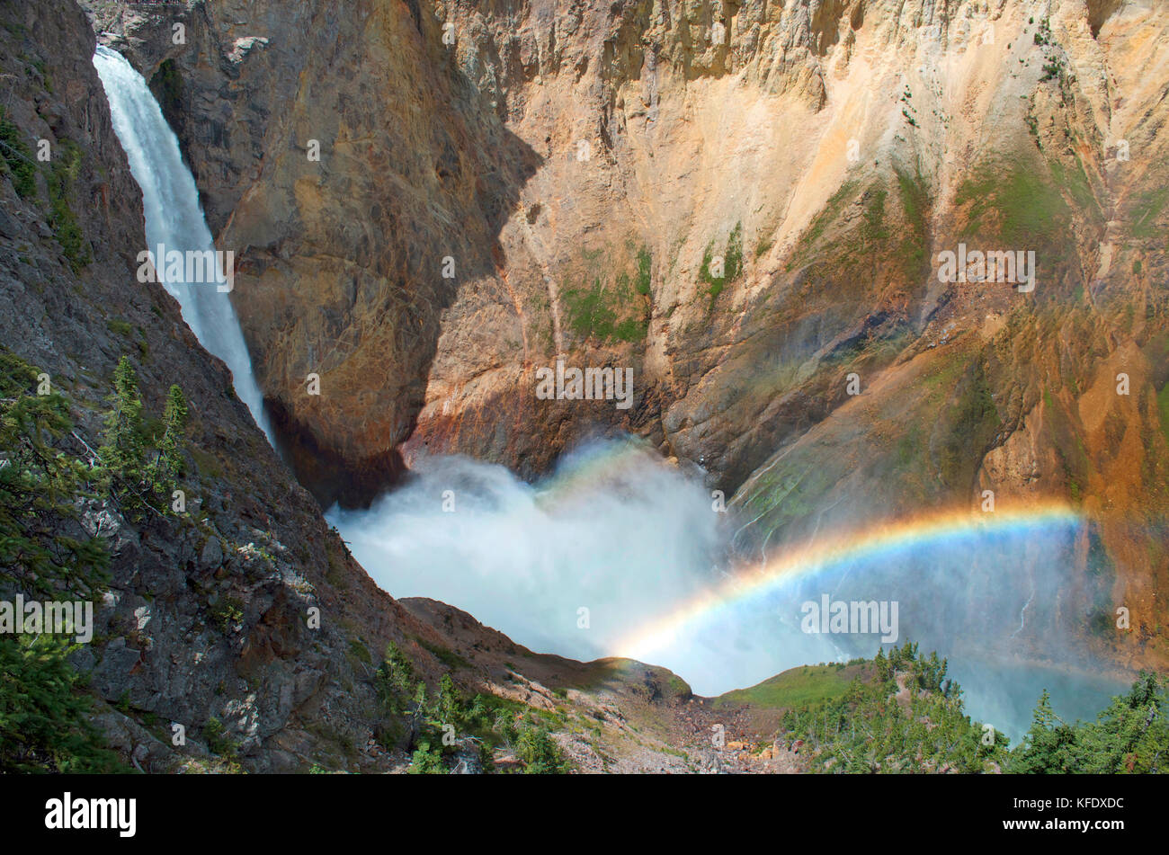 Upper Yellowstone Falls and River Stock Photo - Alamy