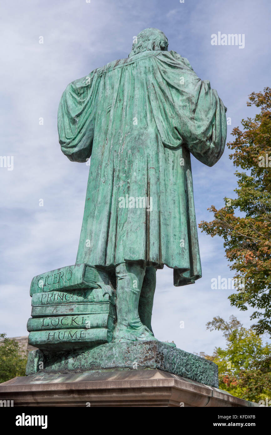 Rear View of John Witherspoon Statue, East Pyne Hall, Princeton ...