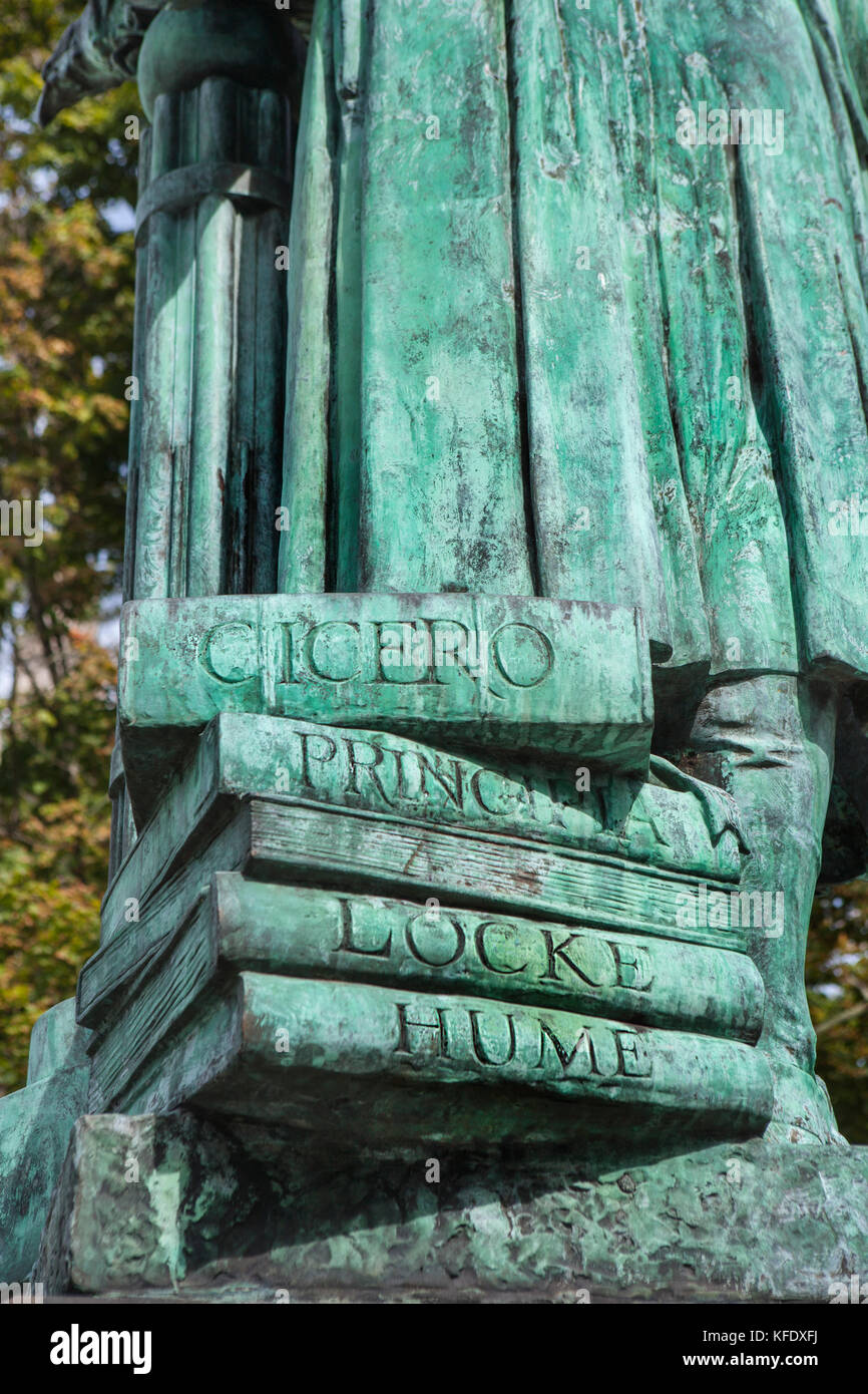 Base View of John Witherspoon Statue, East Pyne Hall, Princeton ...