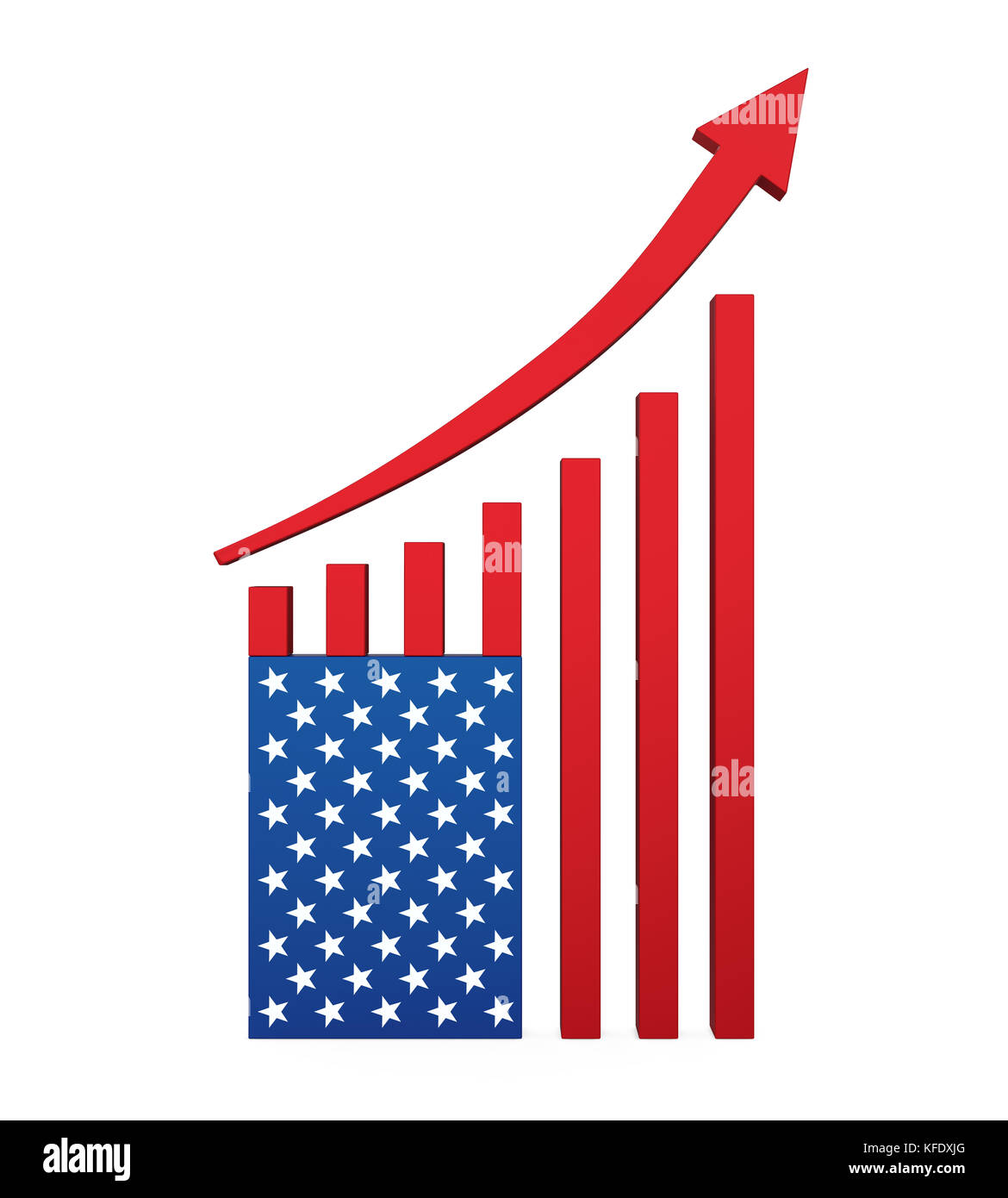 Increasing chart symbol Cut Out Stock Images & Pictures - Alamy