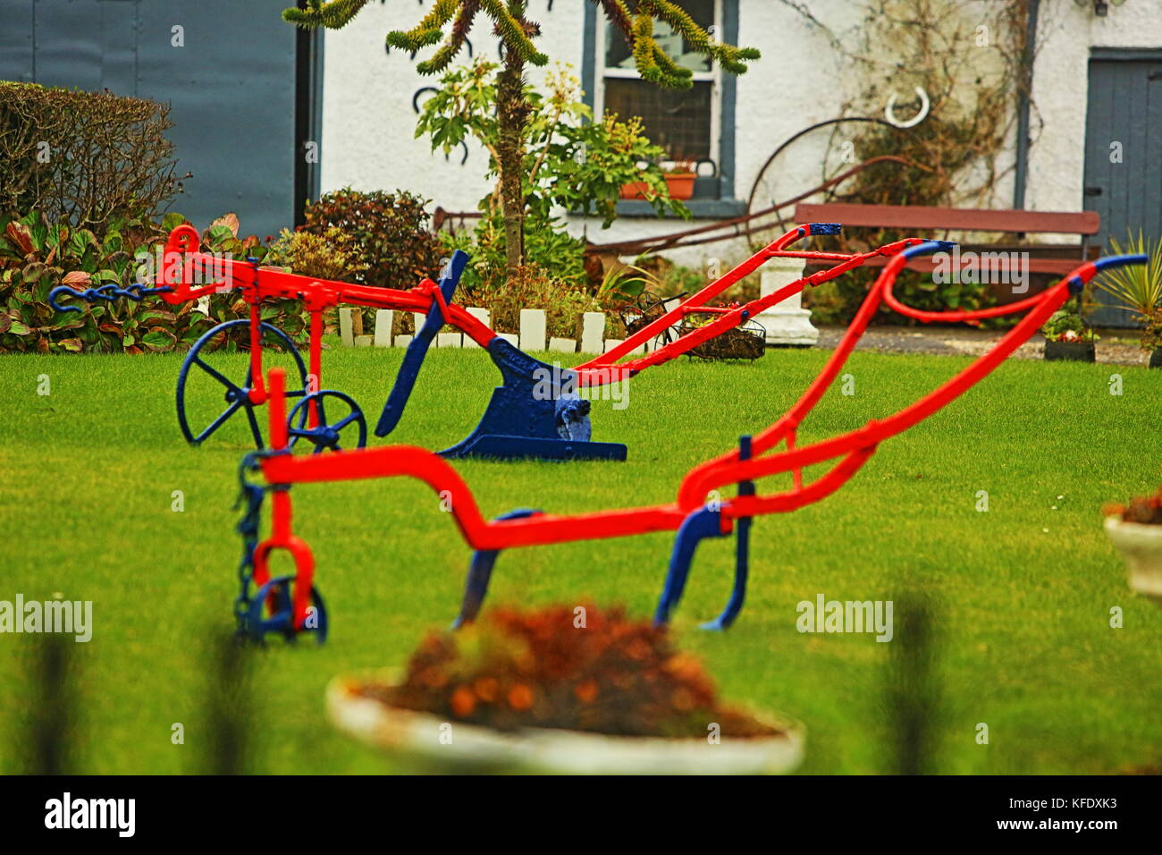 A plough (UK) or plow (US; both /ˈplaʊ/) is a tool or farm implement ...