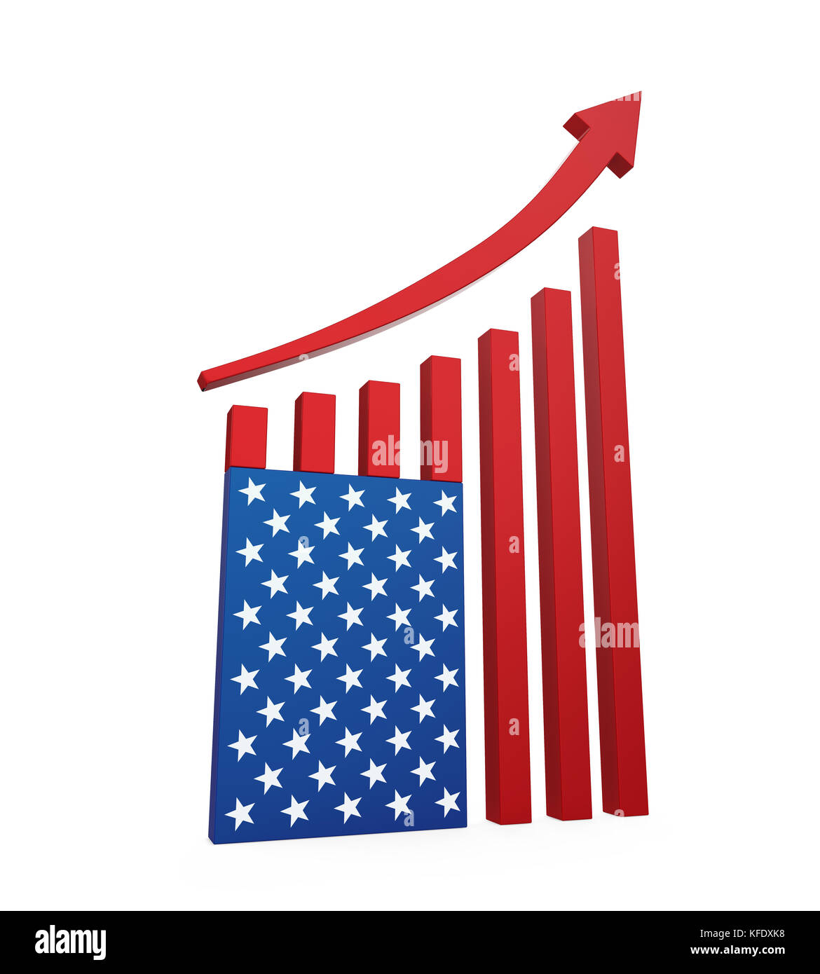 Increasing chart symbol Cut Out Stock Images & Pictures - Alamy