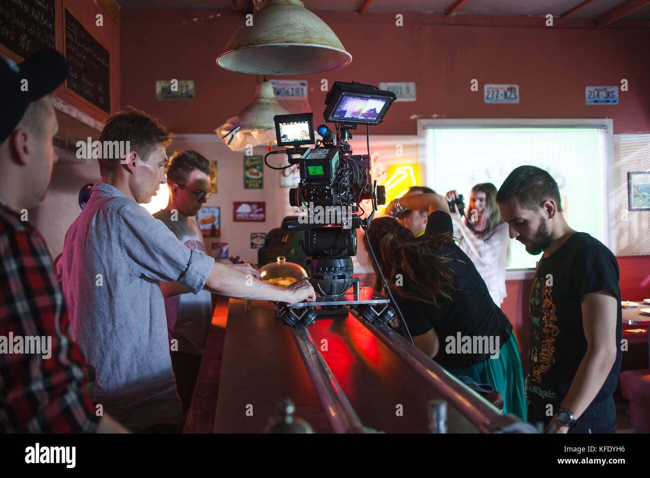 Vintage diner on film hi-res stock photography and images - Alamy